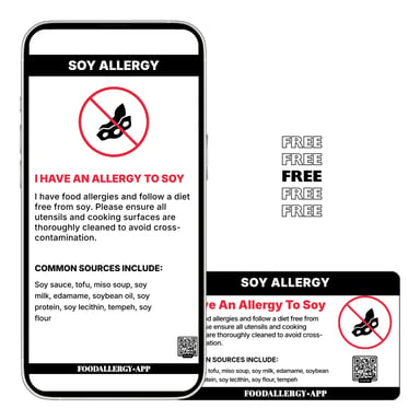 Food Allergy Cards for Travel - Customize, Download or Print