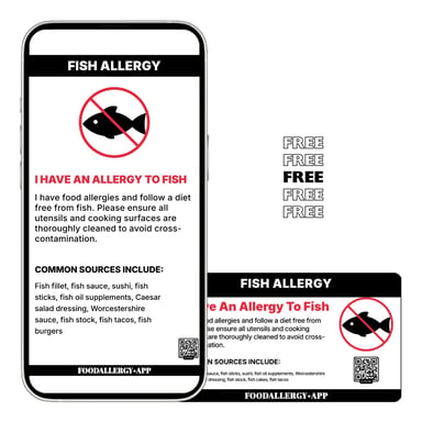 Food Allergy Cards for Travel - Customize, Download or Print