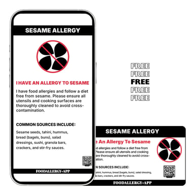 Food Allergy Cards for Travel - Customize, Download or Print