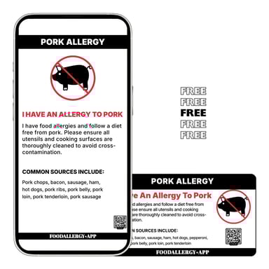 Food Allergy Cards for Travel - Customize, Download or Print