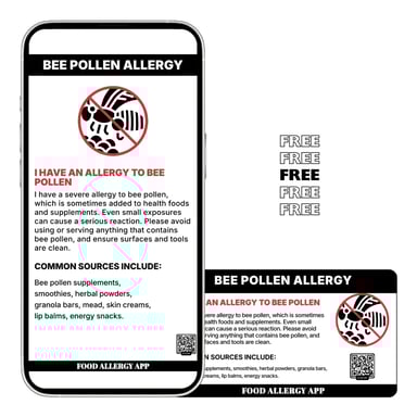 Food Allergy Cards for Travel - Customize, Download or Print