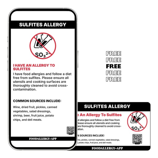 Food Allergy Cards for Travel - Customize, Download or Print